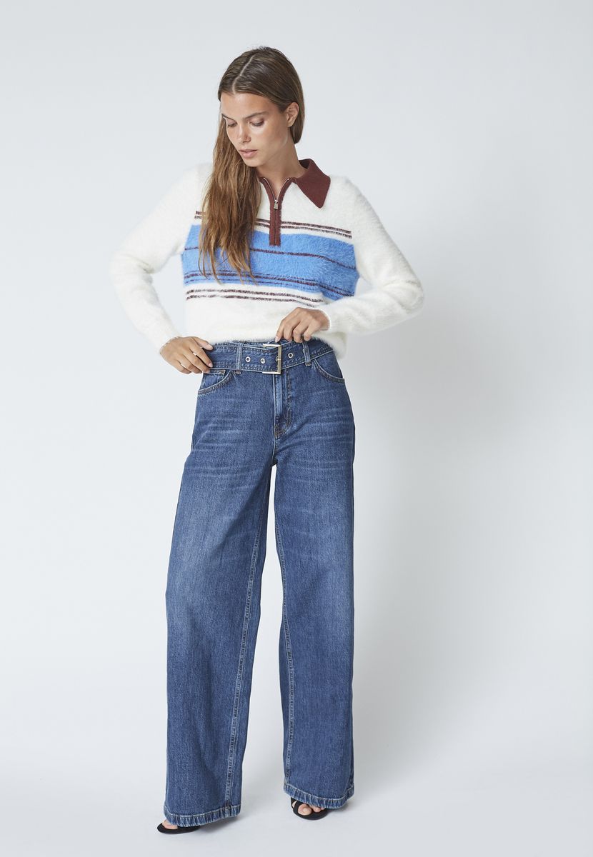 Cocouture Rumi Belt Jeans Dark Denim - Fint